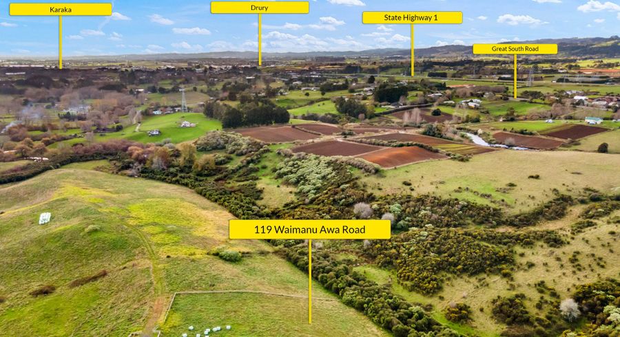Free property data for 119 Waimanu Awa Road, Ramarama, Drury - homes.co.nz